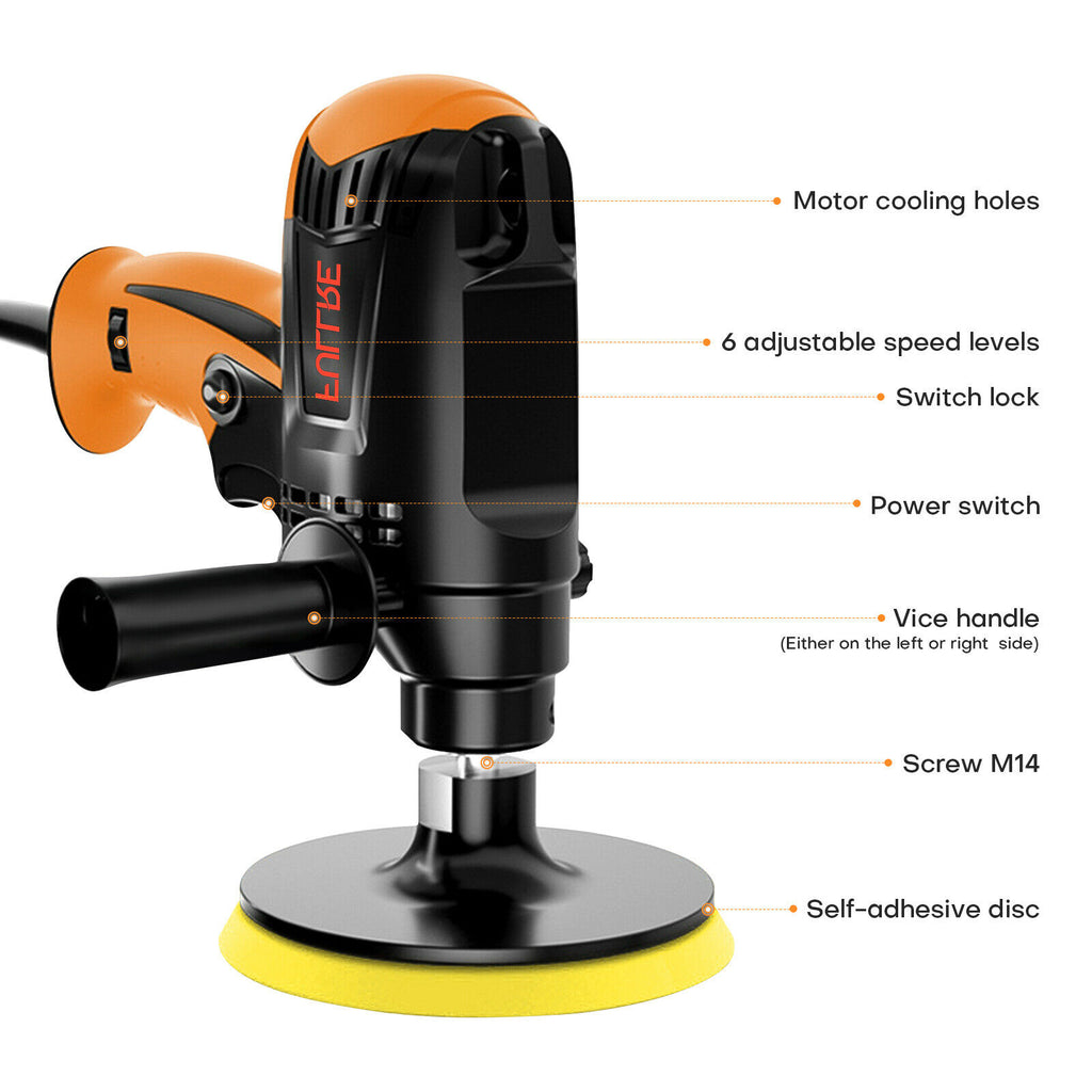 980W 5" Car Polishers Buffers Wax Machine Kit | BCBMALL